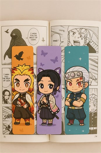 Demon Slayer Chibi Printable Bookmarks – Anime Manga Otaku Gift – Digital Download Set of 3 (rengoku, Shinobu, Tengen) - Etsy