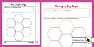 Managing My Anger SEL Worksheet for 3rd-5th Grade