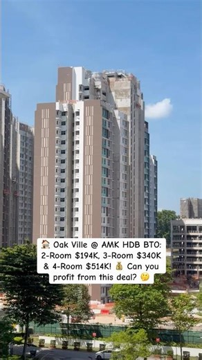 Oakville AMK BTO Prices Revealed: 2-Room $194K, 3-Room $340K, 4-Room $514K 💰
