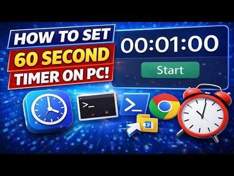 How to Set 60 Second Timer Countdown in PC || Easy method Set 60 Second Timer Countdown