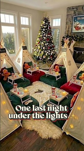 Cozy Christmas Sleepover Party | Winter Indoor Glamping & Movie Night by Picnic Makers