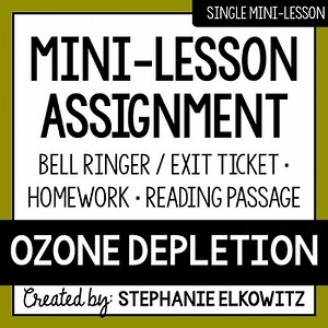 Ozone Depletion Mini Lesson Activities | Sub Plans