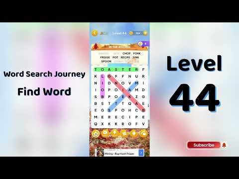 Word Search Journey Level 44 Answers | Find Word 🧩✨ | SolutionGuruji