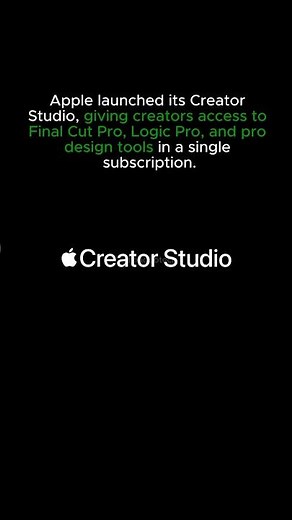 Apple Launches Creator Studio One Subscription for Final Cut Pro, Logic Pro & More! #apple #creator