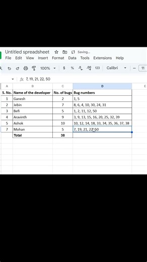 How to Count Bugs Correctly in Google Sheets #shorts #excel