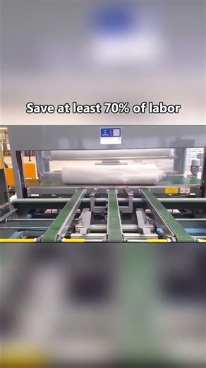 Automatic packing line, no need for manual handling, the cloth can be packaged after inspection!