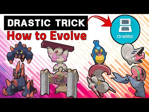 DRASTIC TRICK: Pokemon BW & B2W2 | How to Evolve Boldore,Conkeldurr,Shelmet & Karrablast