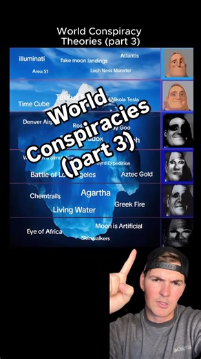 psychopoly on Instagram: "World Conspiracy Theories iceberg EXPLAINED (part 3) #atlantis#artificialmoon#skinwalker#ancientaliens#skyquakes#thebackrooms#seapeoples"