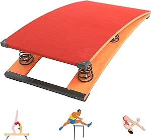 47" X 23.6" Gymnastics Springboard, Adult Heavy Duty Springboard, Spring Boards Gymnastics for Gymnastics Training, Vault, High Jump, Home, Pool and Outdoor Exercise(Red,4 Springs)