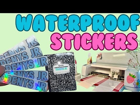 How to make Waterproof Stickers with Your Cricut tutorial! with Anny Cricuts DIY #stickers #Cricut