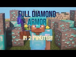 FULL Diamond Armor In 2 Minutes!
