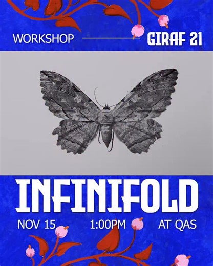 Quickdraw Animation Society on Instagram: "🗺️🦒 In this hands-on workshop, participants will learn to uncover visual connections between images—breaking down subjects into colour, shape, and pattern to build unfolding collages in Photoshop. Inspired by the MAD Magazine fold-in, but reimagined to fold outward infinitely, the process blends digital design with analog play. Infinifold illusion—a seamless, ever-expanding collage in motion. ​ The Infinifold Workshop is open to participants ages 14 a