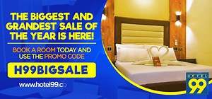 Book now and pay upon check-in. Get a BIG discount when you use this promo code: H99BIGSALE Hurry! Message us now or book on our website! Available in Quiapo, Cubao and Monumento branch! LIMITED TIME OFFER ONLY. #Hotel99 #H99BIGSALE *The offer is not valid in conjunction with Senior Citizen / PWD card and any discount card or promotions | Hotel 99 Philippines