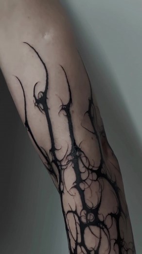 Dark Abstract Tattoo - Gothic Blackwork Tattoo Ideas