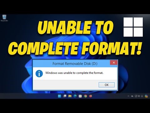 How To Fix Windows Was Unable To Complete The Format - 2026💻