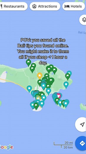 Travel Pin Map for Bali: Where to Freshen Up Before a Late Flight