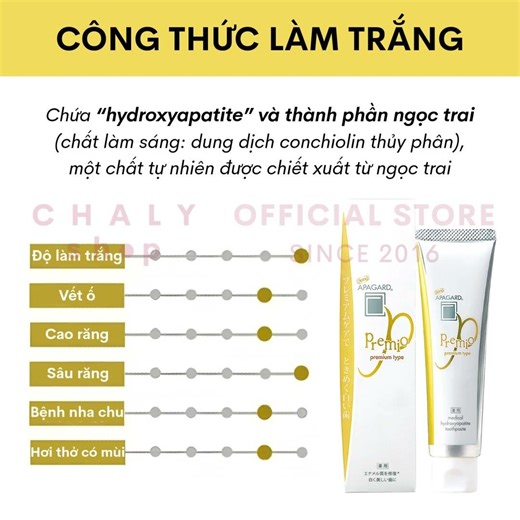 [Review] Kem đánh trắng răng cao cấp Apagard Premio 105g Nhật | Shop Nhật Chaly