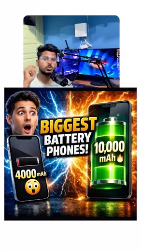 Top 6 Biggest Battery Smartphones in the World! #shorts #smartphone