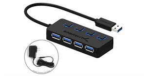 Add 4 extra powered USB 3.0 ports to your computer for $12 Prime shipped