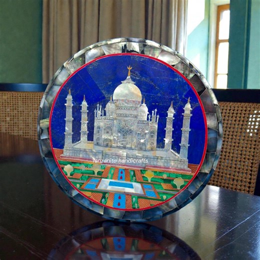 Marble Inlay Table Top Decorative Tajmahal Design Handmade for Home Office Decoration Gift for Love Onse - Etsy