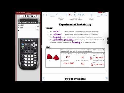 Experimental Probability & Two way Tables