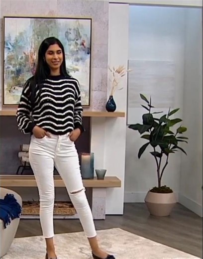 HSN model Nadia models jeans