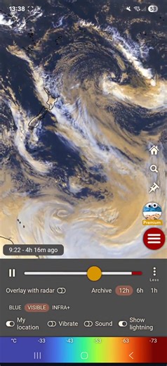 Satellite View of Today’s Solar Eclipse Satellite imagery this afternoon revealed the umbra — the Moon’s central shadow — sweeping across the Southern Ocean to the south of New Zealand. From space, this appears as a sharply defined dark oval racing eastward, surrounded by the lighter penumbral shadow where only a partial eclipse occurs. Although few locations on land were in the path of totality, orbital platforms allow us to track the geometry of the event in real time, providing a precise pers