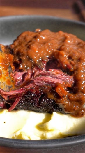 Tender smoked beef cheeks with a homemade gravy! So unbelievably delicious 🤤 #beefcheeks #cooking #meat | Low n Slow Basics