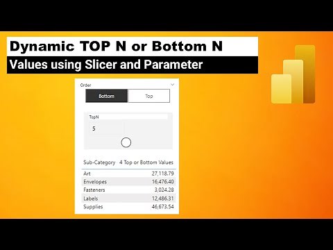 Power BI Advance Tutorial - Dynamic Top or Bottom N values using Slicer using RankX and Parameter