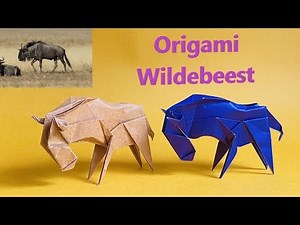 How to make an Origami Wildebeest, step by step tutorial
