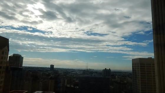 Timelapse of dark clouds before heavy rain in Los Angeles, California, USA