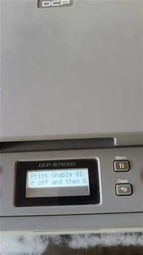 brother B7500d printer 01 error