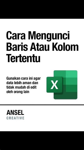 Cara Mengunci Baris Atau Kolom Tertentu Di Microsoft Excel #Trik #Tips #Microsoft #Excel #TrikExcel #BelajarExcel #TutorialExcel #RumusExcel #ExelTips #ExcelFormulas #BerbagiItuIndah #BerbagiIlmu #education #digitalcreator | Herawanah Nanna
