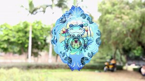Frog Wind Spinner Mandala, 12 inch 3D Large Hanging Art Wind Sculpture Decorations，Hanging Wind Spinner, Kinetic Yard Art Decorations