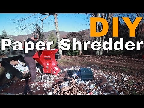 DIY Paper Shredder from Wood Chipper