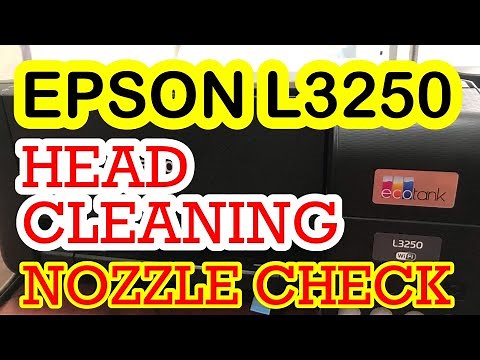 EPSON L3250 HEAD CLEANING and NOZZLE CHECK