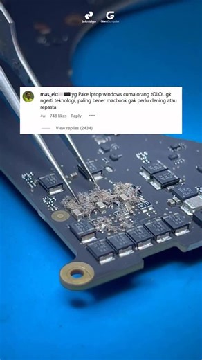22K views · 2.8K reactions | Sip, udah paling bener udahhh #service #macbook #android #laptop | Teknisigo | Facebook
