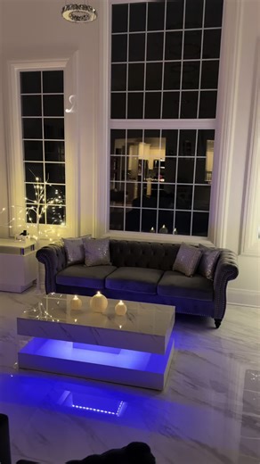 Modern LED Coffee Table with Remote and Storage