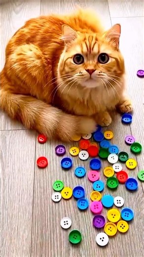 multi Colored Balls #cat #catvideos #reverse #3dball