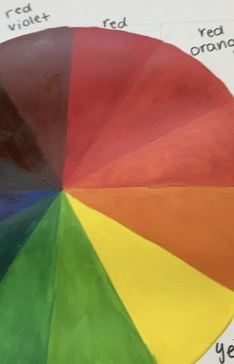 Satisfying visuals from my art class color wheel painting this morning :) #asmr #art #painting #asmrpainting #satisfying