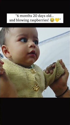 6 Months 20 Days Old Baby Blowing Raspberries 😂 | Cutest “Phurr” Sound Ever!