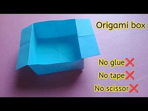 Origami storage box|DIY paper box|Easy origami paper box|How to make paper box without glue
