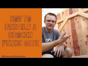 How To Rebuild A Broken Fence Gate That Will Never Sag / Gate Repair The Right Way!