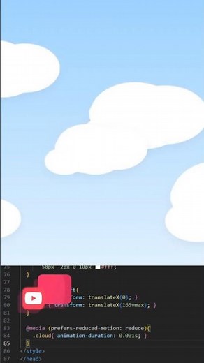 These Floating Clouds ☁️ Were Made With Pure HTML & CSS 😱