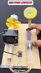 Wind power generator • DC Motor Project _shorts _generator #crazy_crazy_engineer