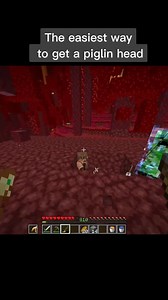 The easiest way to get a piglin head #minecraft | Jat Ismail