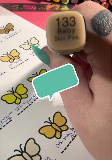 baby skin pink🤦🏻‍♀️ jaundiced baby skin is more like it #alcoholmarkers #swatches #colortok #colouring
