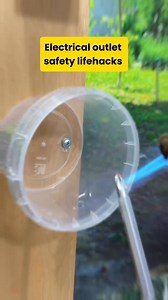 Electrical outlet safety lifehacks using plastic container 😱 #electricalwork #lifehacks | Huang Bou Creations