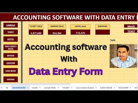 COMPLETE ACCOUNTING SOFTWARE WITH DATA ENTRY FORM IN EXCEL FULLY AUTOMATIC