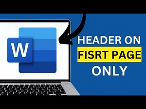 How to have Header Only on First Page in Word | Full Guide